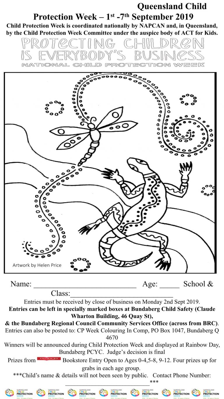 Bundaberg Child Protection Week Colouring In Competition – Queensland ...
