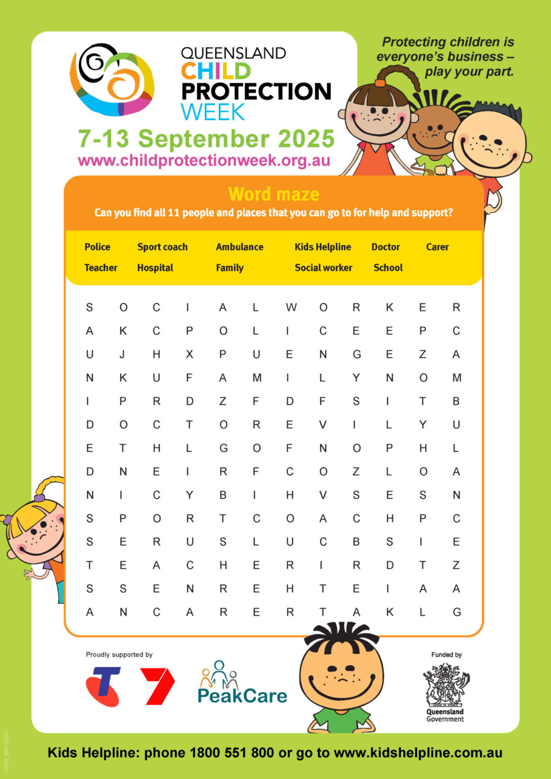 2025 Poster – Queensland Child Protection Week